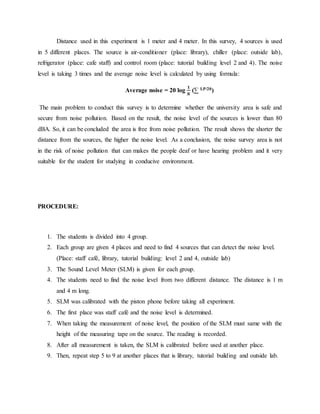 Noise monitoring | DOCX