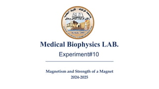 Magnetism and strength of magnet, Medical biophysics | PDF