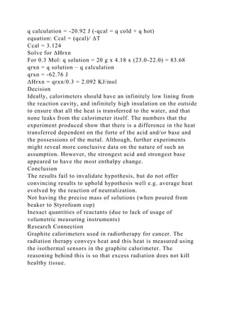 Experiment 1 Calorimetry .docx