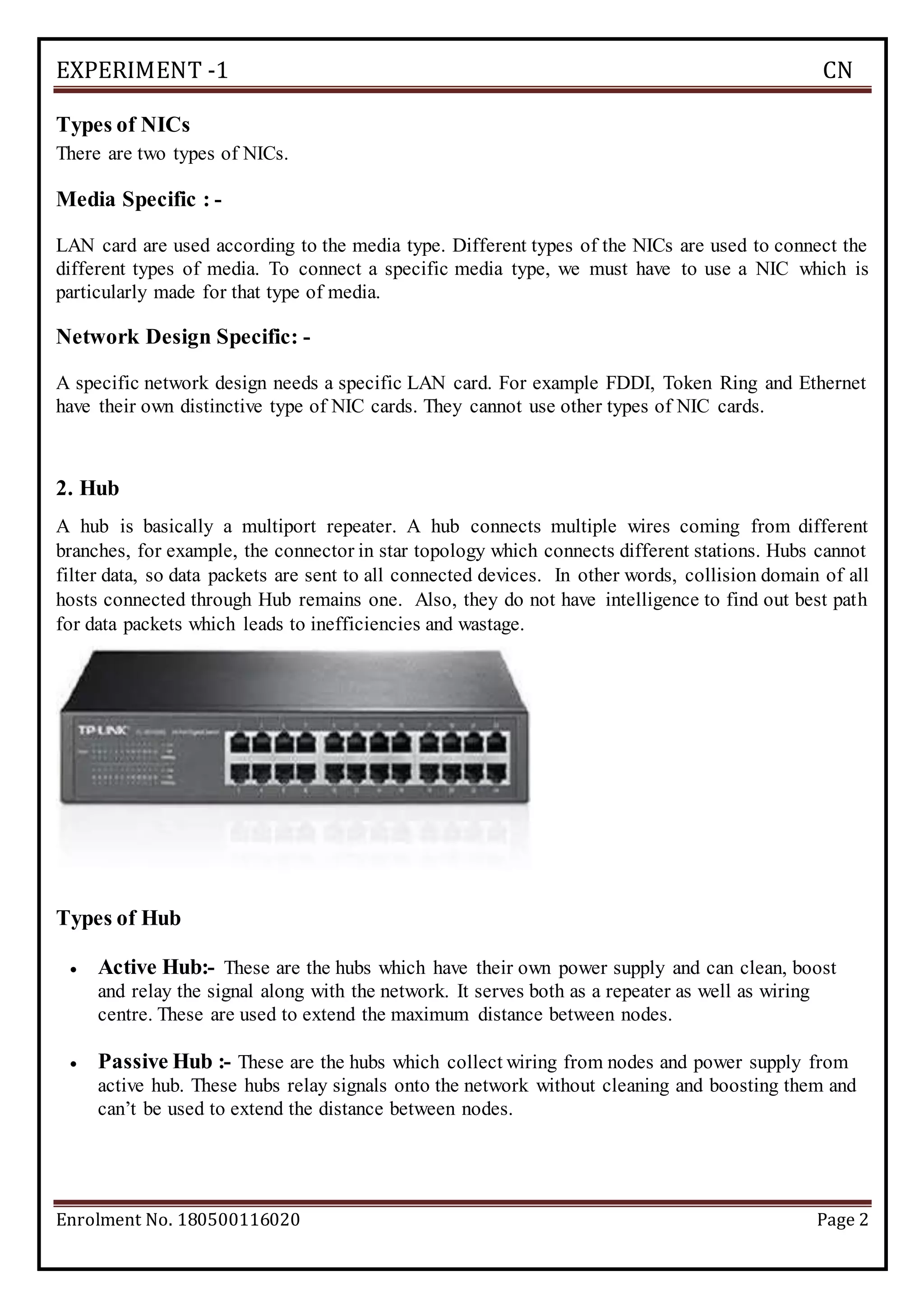 study about different network devices | DOCX