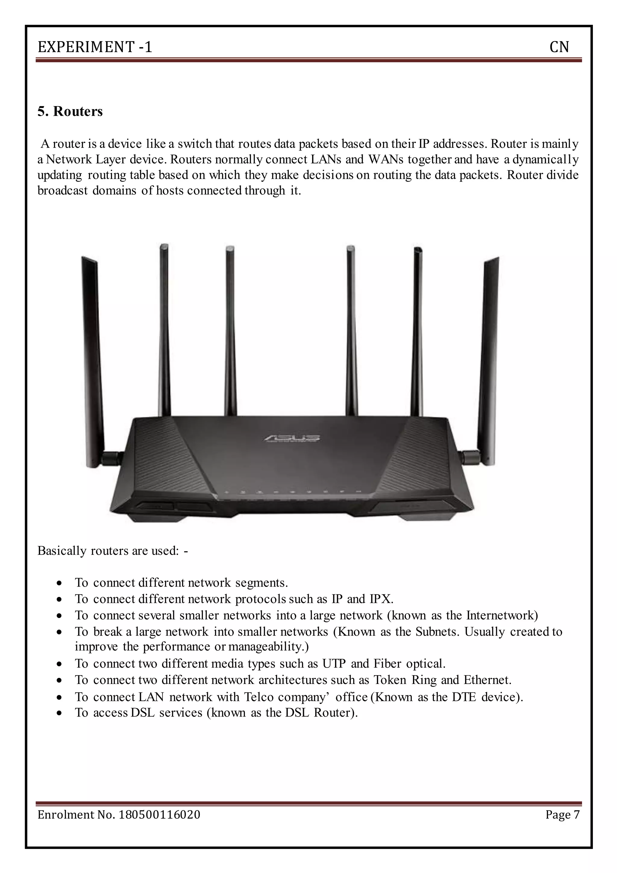 study about different network devices | DOCX