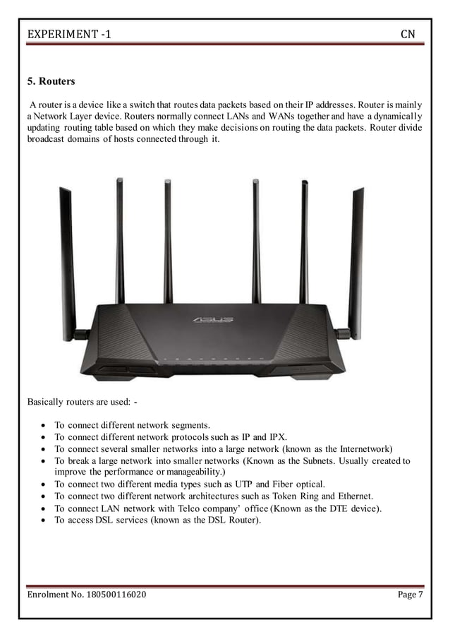 study about different network devices | DOCX | Technology & Computing