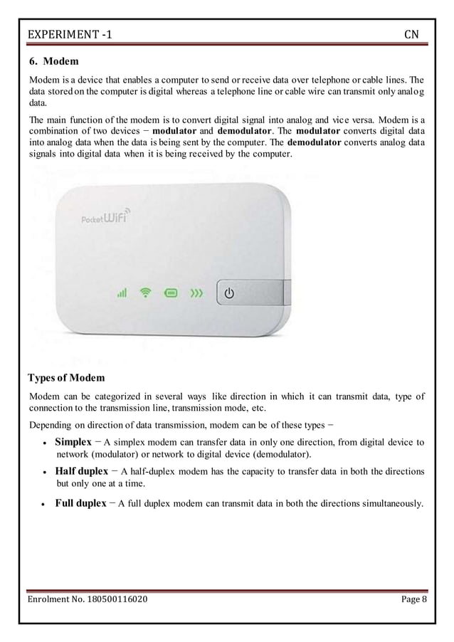 study about different network devices | DOCX | Technology & Computing