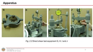 Experiment 1 Direct Shear Test.pdf(Geotechnical engineering) | PDF