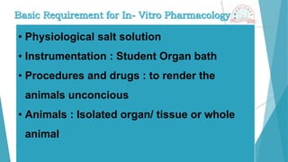 Experiment 1 Introduction to In-Vitro pharmacology and physiological ...