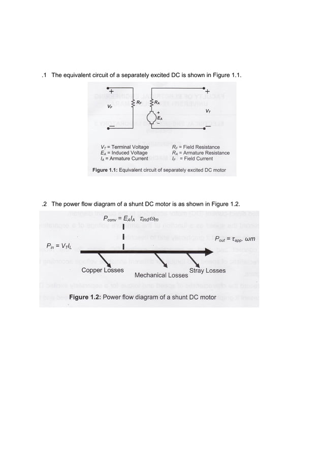 Experiment 1 DC Machine | PDF