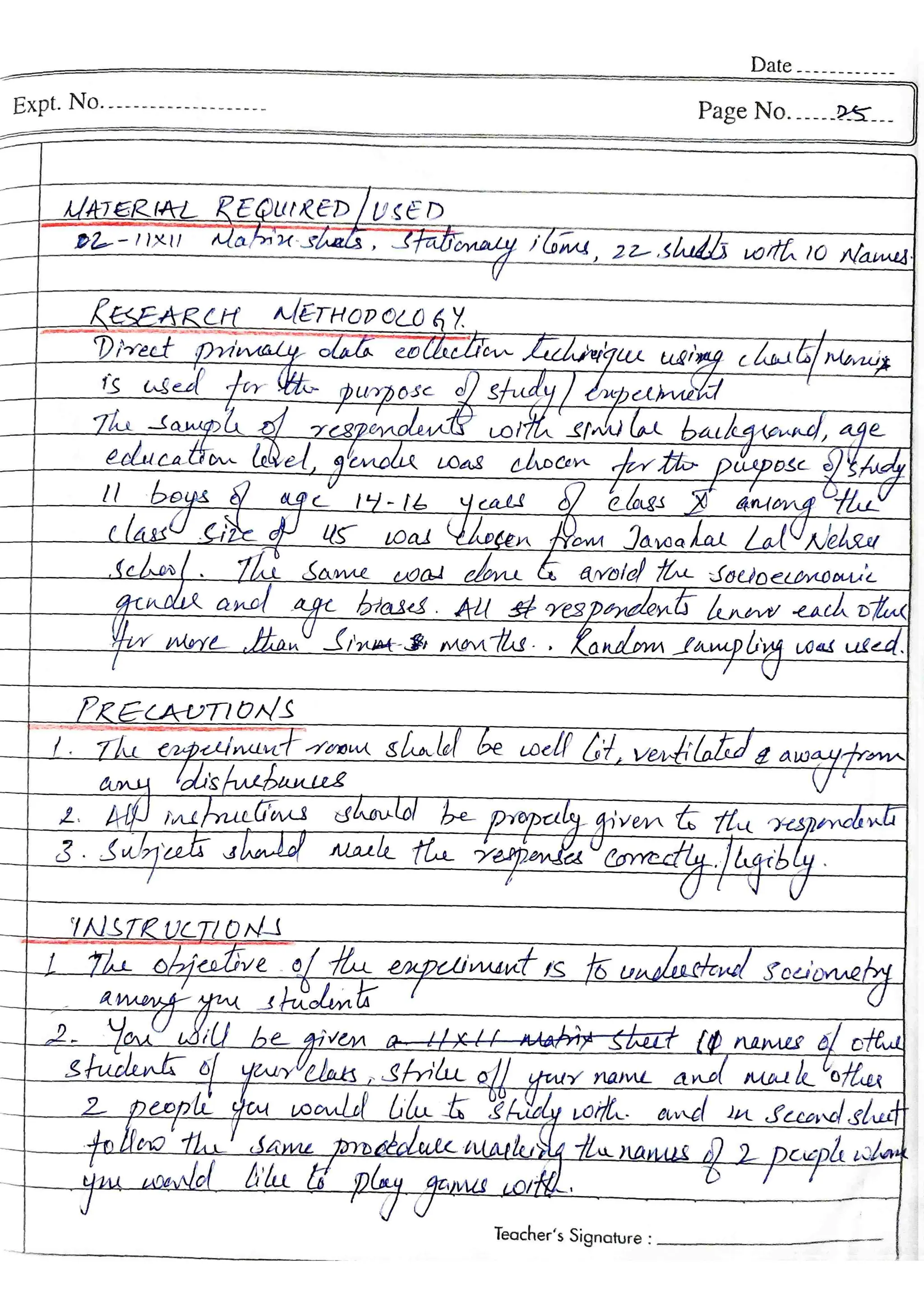 Experiment Sociometry MA Psy Sem3 2022-24 | PDF