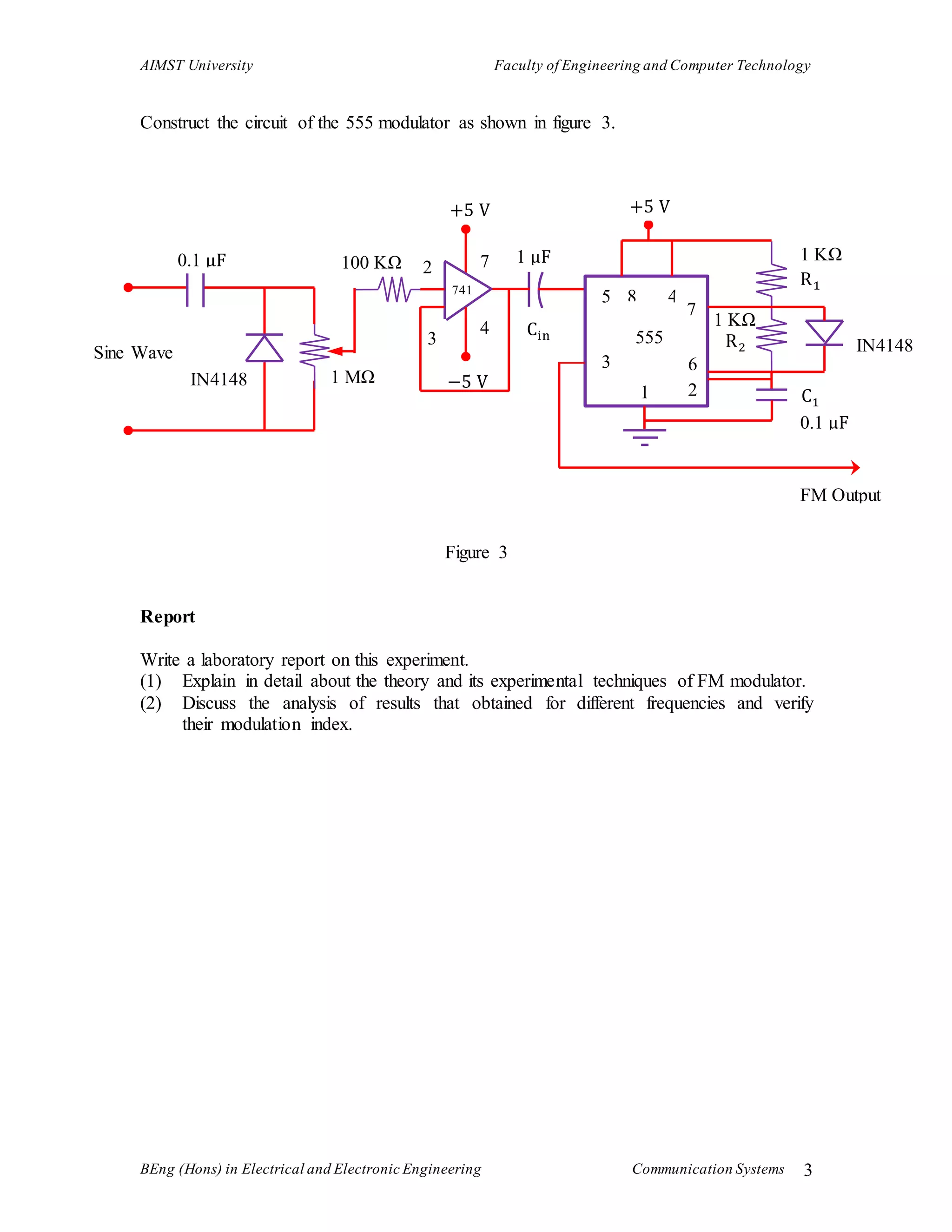 Experiment 2 - Frequency Modulator (FM) | DOCX