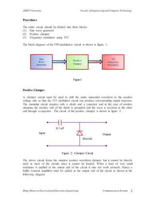 Experiment 2 - Frequency Modulator (FM) | PDF