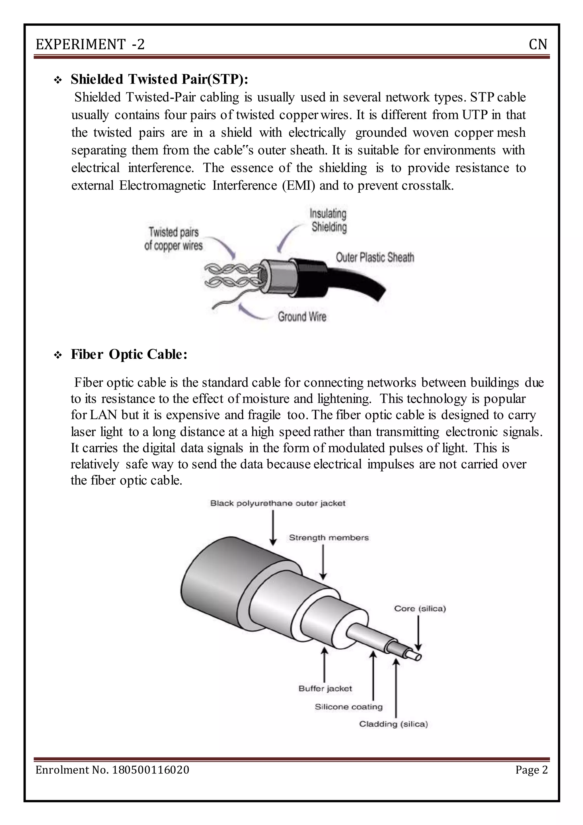 Different types of network cables | DOCX