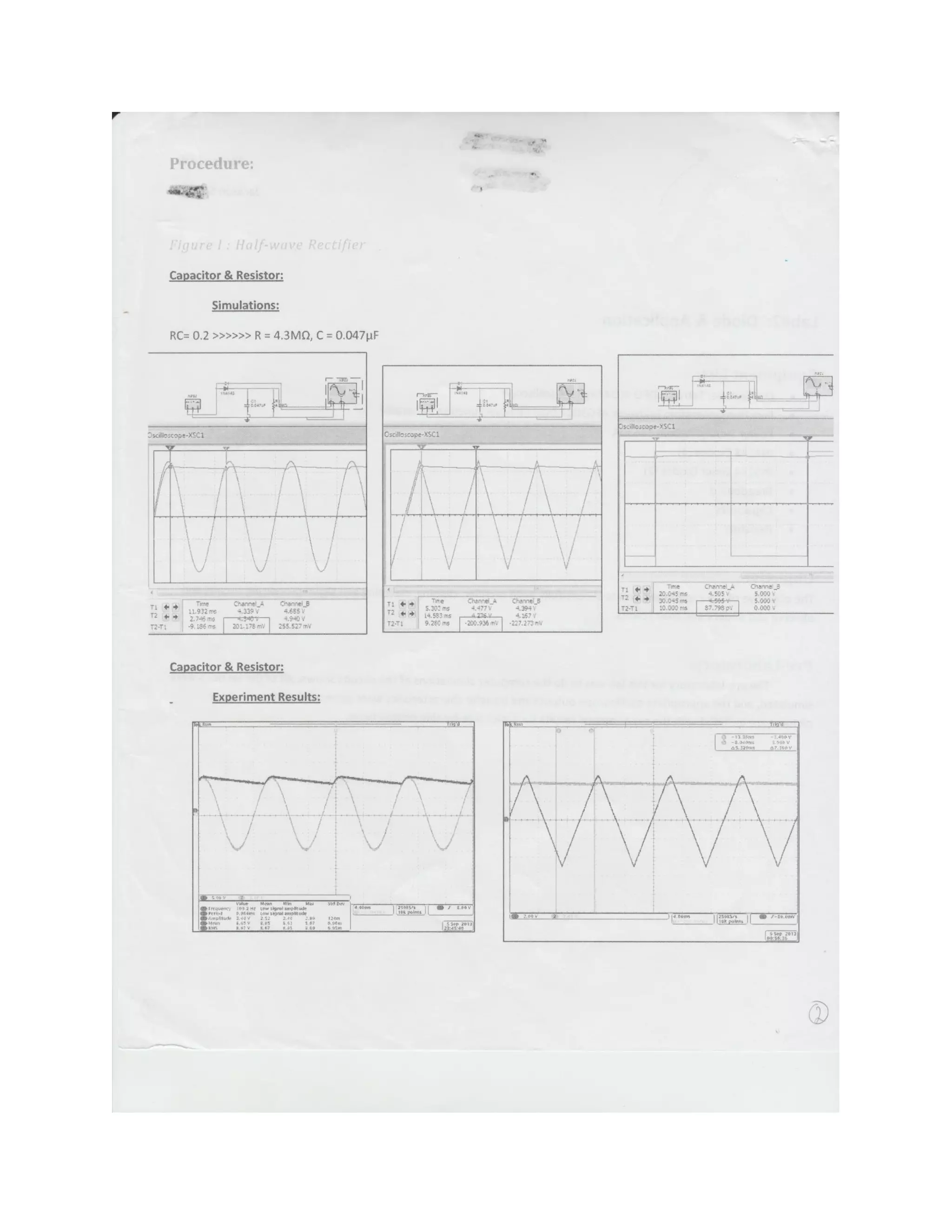 Experiment 2, Diode Applications | PDF
