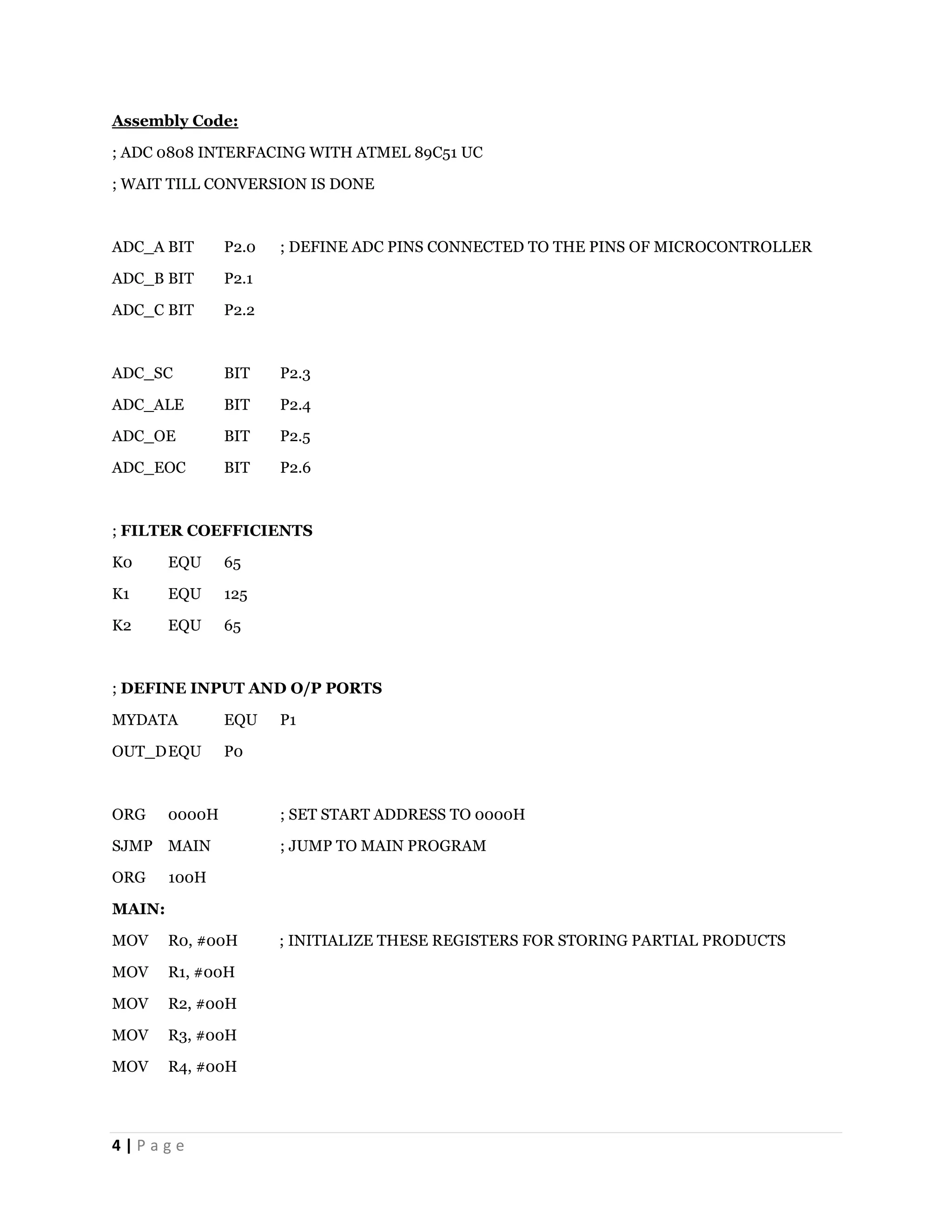 Low pass digital filter using FIR structure of 2nd order | PDF