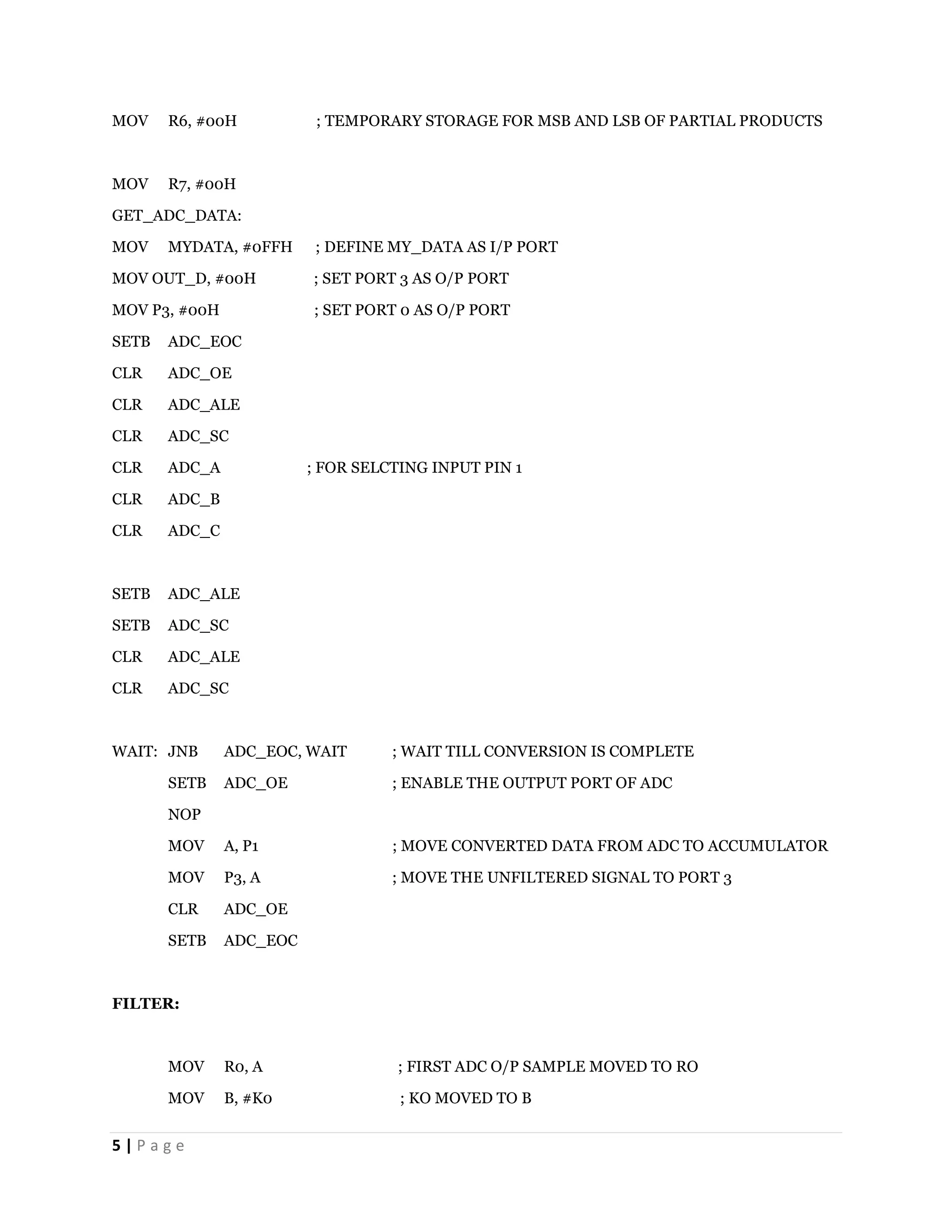 Low pass digital filter using FIR structure of 2nd order | PDF