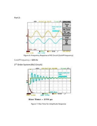 Instrumentation Lab. Experiment #2 Report: System Response ...