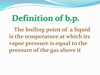 Determination of boiling point of organic compounds | PDF