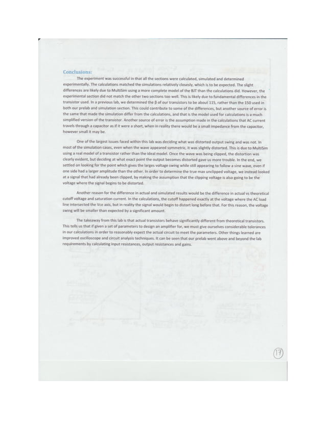 Experiment 4, Transistor AC Amplifiers | PDF