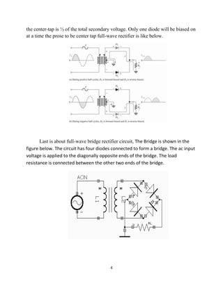 Diode Applications Experiment 5 | DOCX