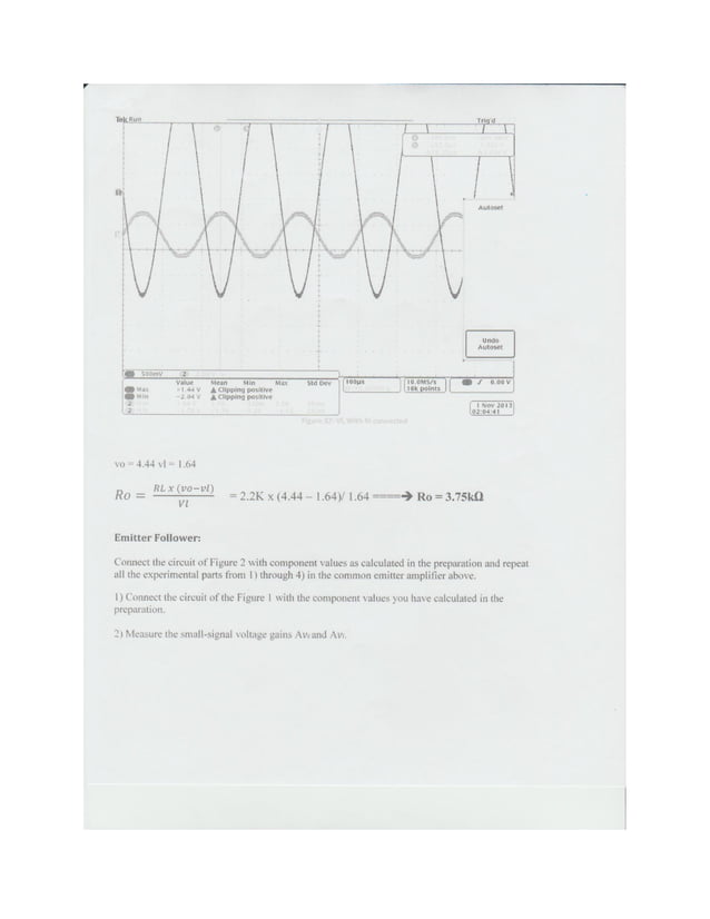 Experiment 5, Transistor Small Signal Amplifiers | PDF | Free Download
