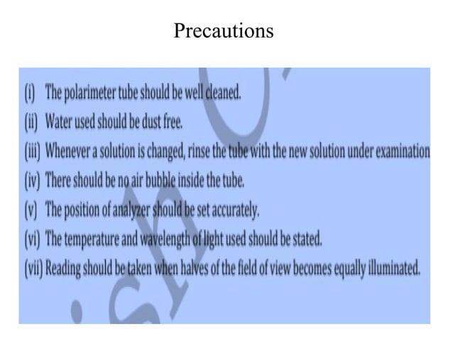 Specific rotation of sugar cane solution | PPTX