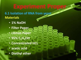 Experiment #6 rna. khafi | PPTX