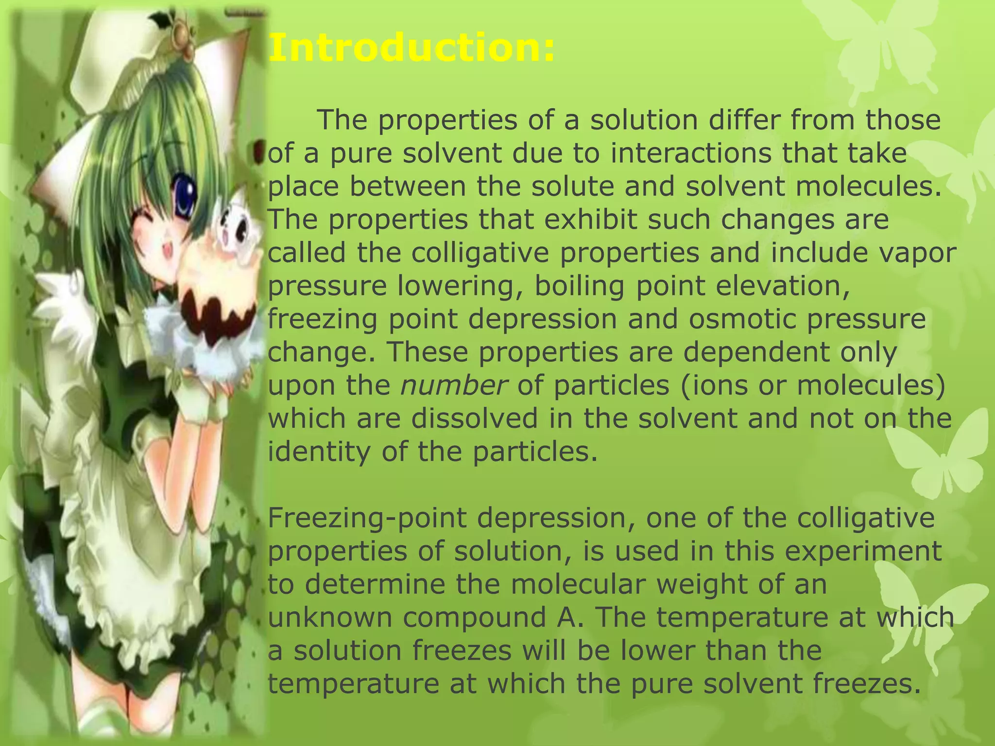Experiment 9: Molecular Weight Determination using Freezing Point ...