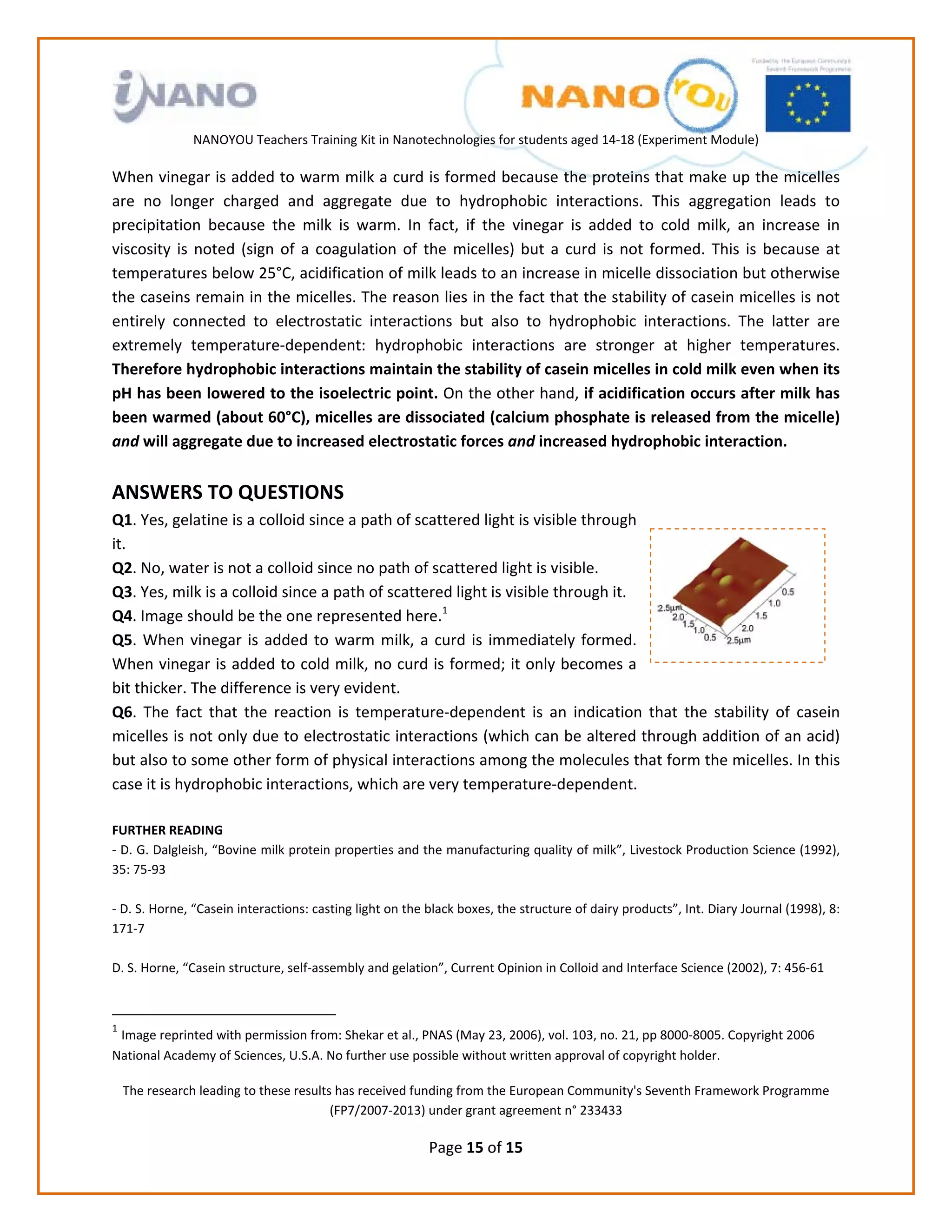 Experiment with natural nanomaterials - Teacher guide (age 14-18) | PDF