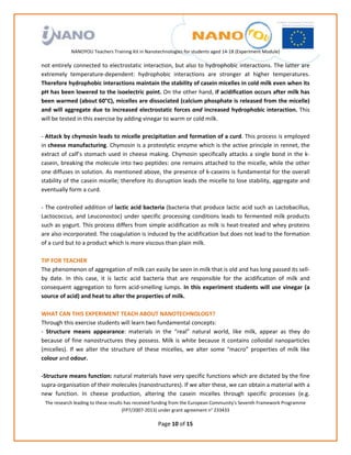 Experiment with natural nanomaterials - Teacher guide (age 14-18) | PDF