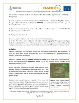 Experiment with natural nanomaterials - Teacher guide (age 14-18) | PDF