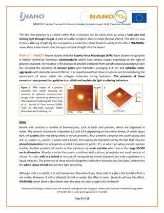 Experiment with natural nanomaterials - Teacher guide (age 14-18) | PDF
