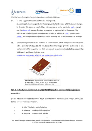 Experiment with natural nanomaterials - Teacher guide (age 11-13) | PDF