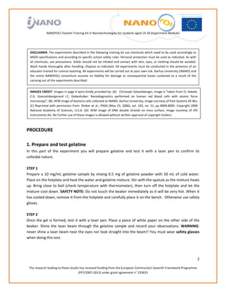 Experiment with natural nanomaterials - Student laboratory worksheet ...