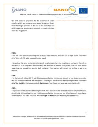 Experiment with natural nanomaterials - Student laboratory worksheet ...