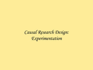 Experimental Research Design topic for students | PPT