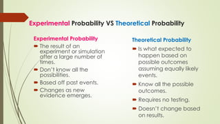 Experimental probability-theoretical-probability | PDF