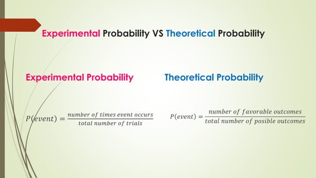 Experimental probability-theoretical-probability | PDF