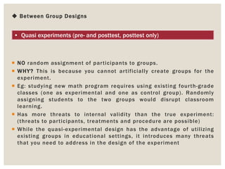 Experimental research design | PPT
