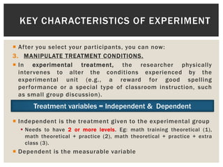 Experimental research design | PPT