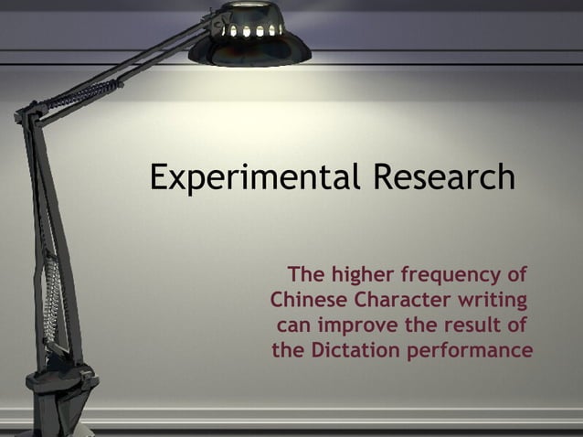 Experimental Research | PPT