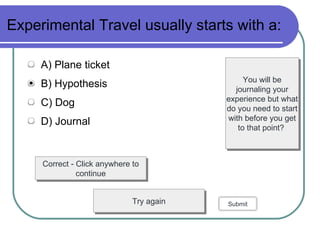 Experimental Travel Tutorial | PPT