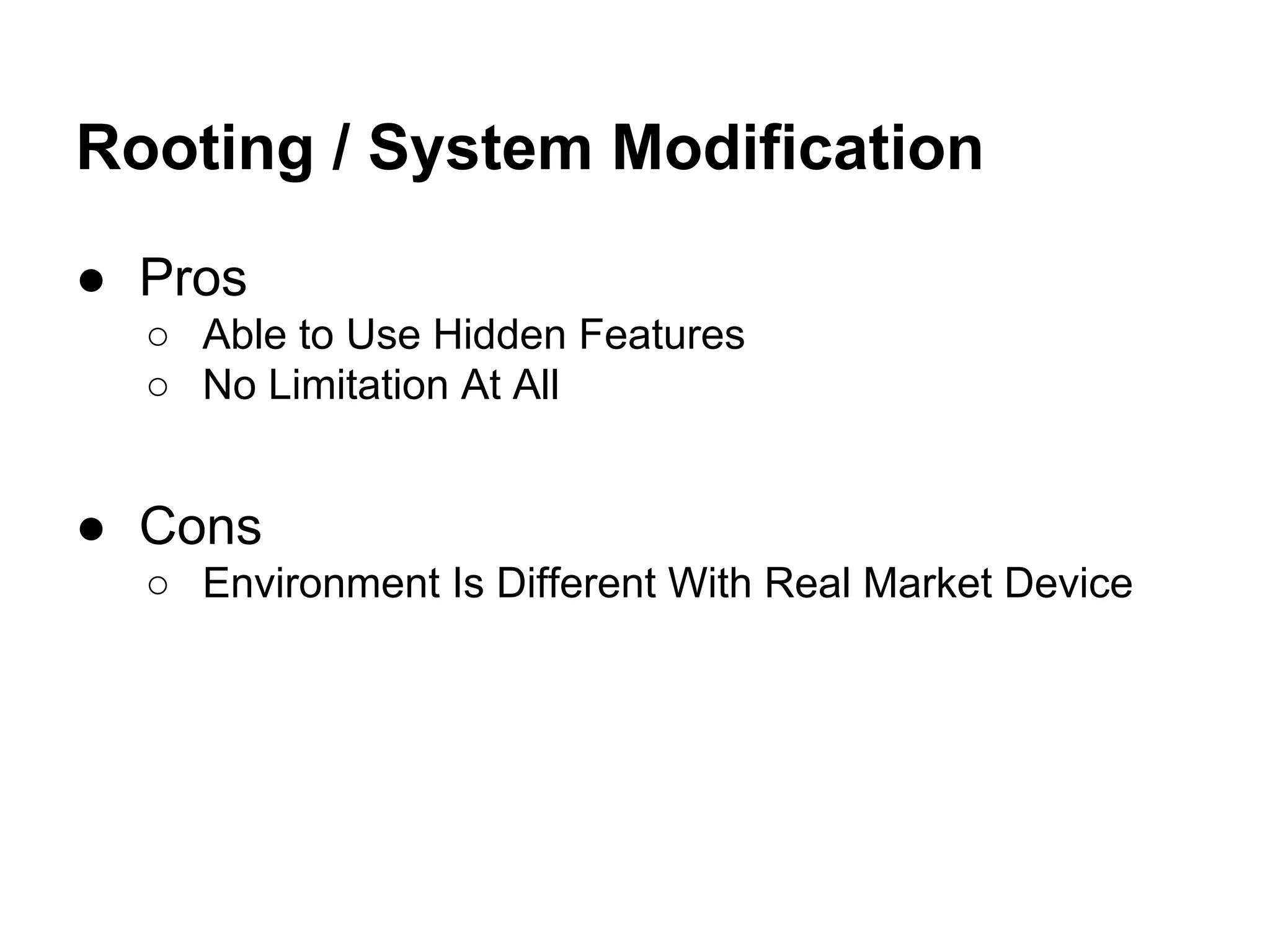 Experimental Android Hacking Using Reflection Ppt