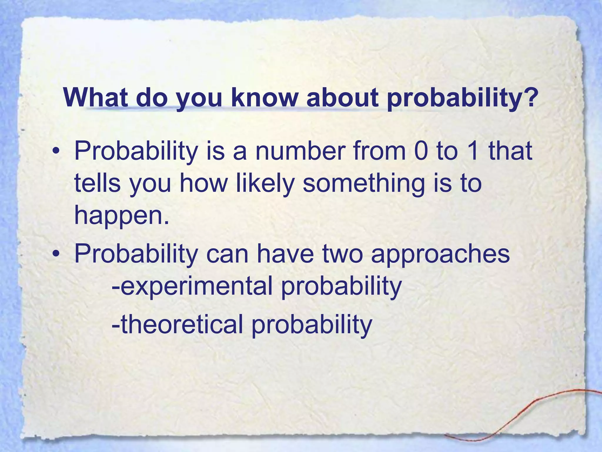 Experimental and Theorethical probability.ppt