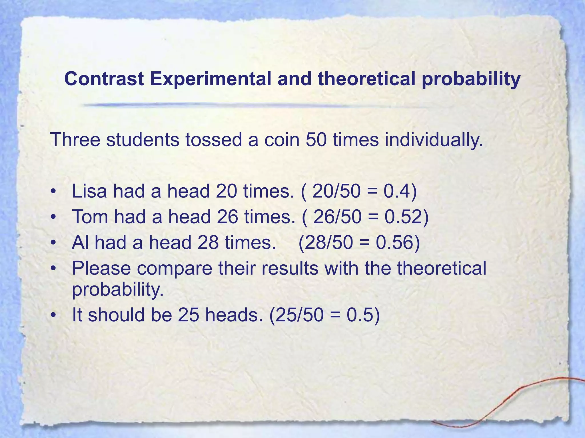 Experimental and Theorethical probability.ppt