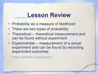 Experimental and Theorethical probability.ppt