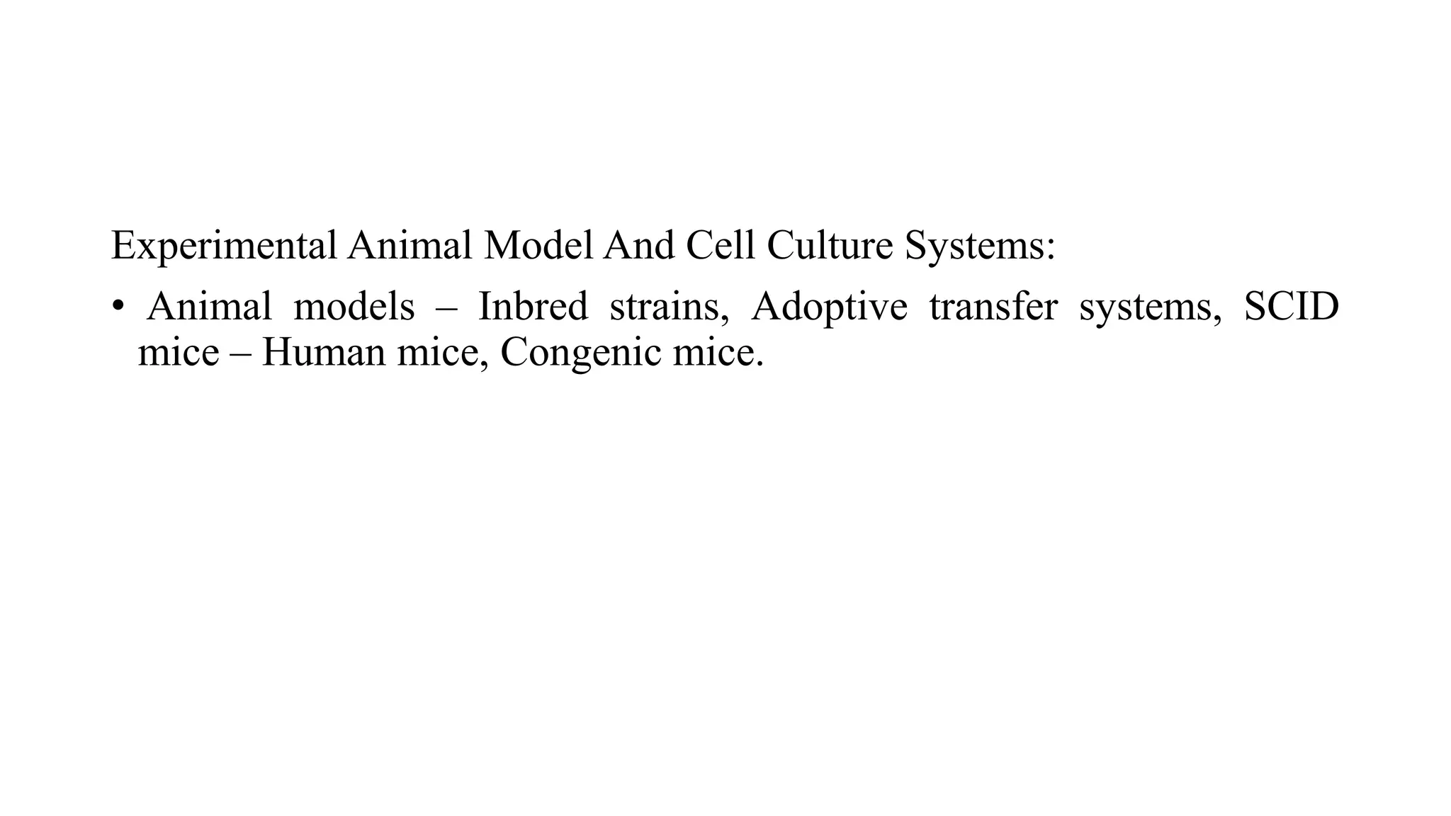 Experimental animal models | PPTX