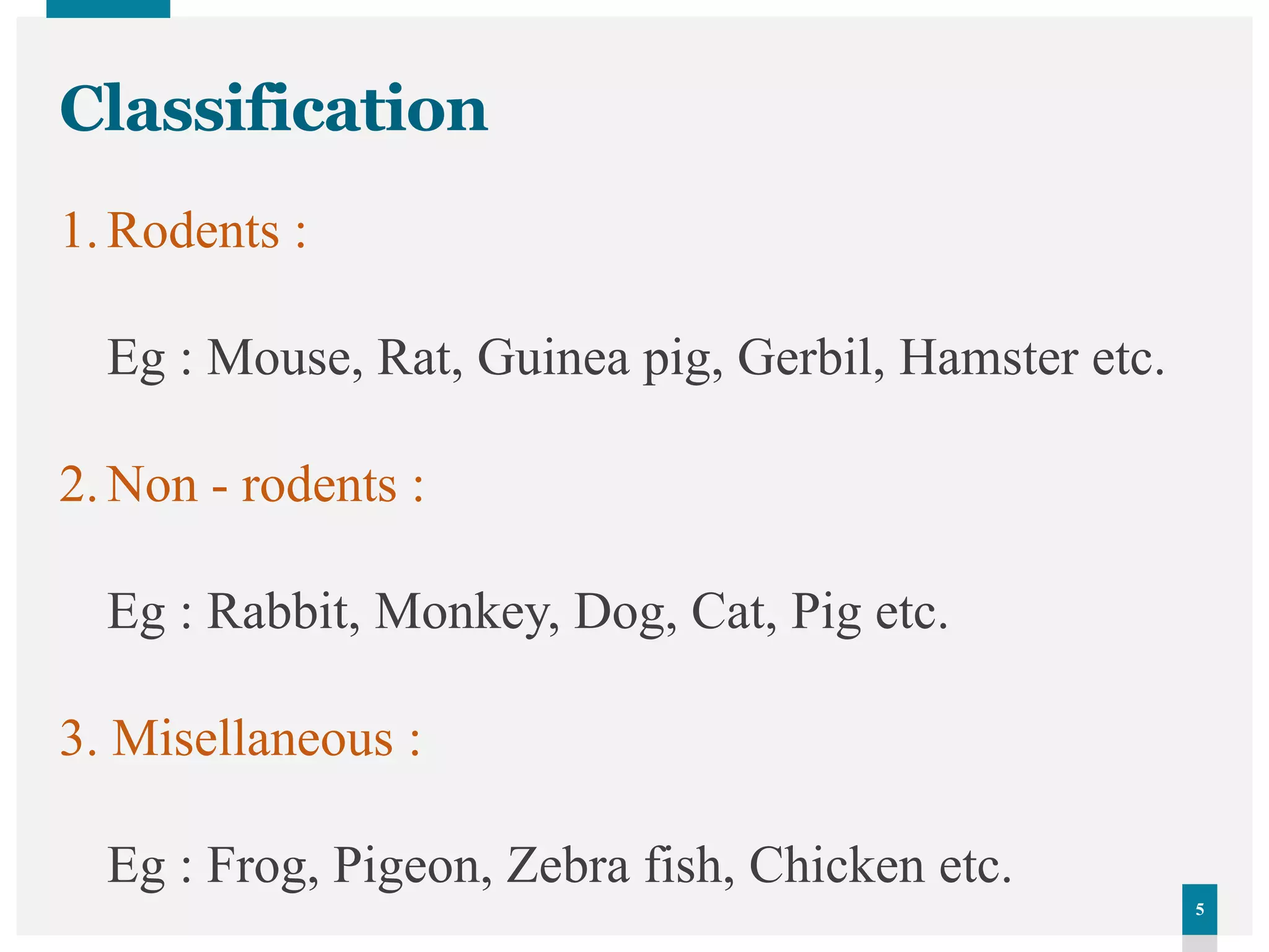 Experimental animals | PPTX