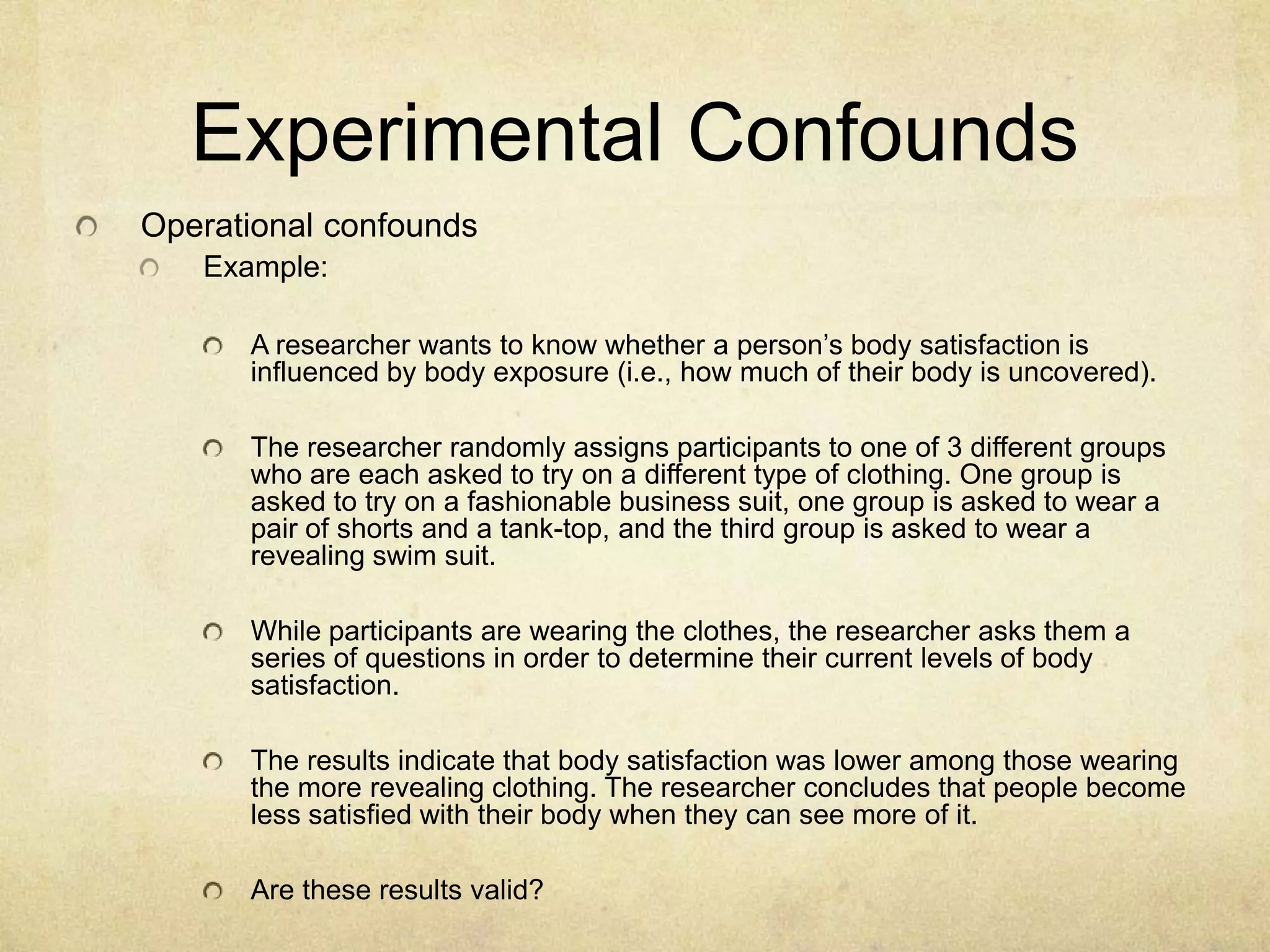 Experimental Confounds | PPT