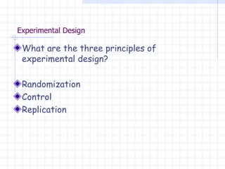Experimental Design | PPT