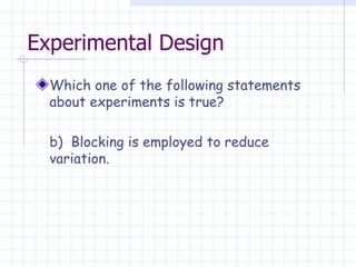 Experimental Design | PPT