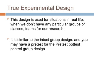 Experimental design | PPT