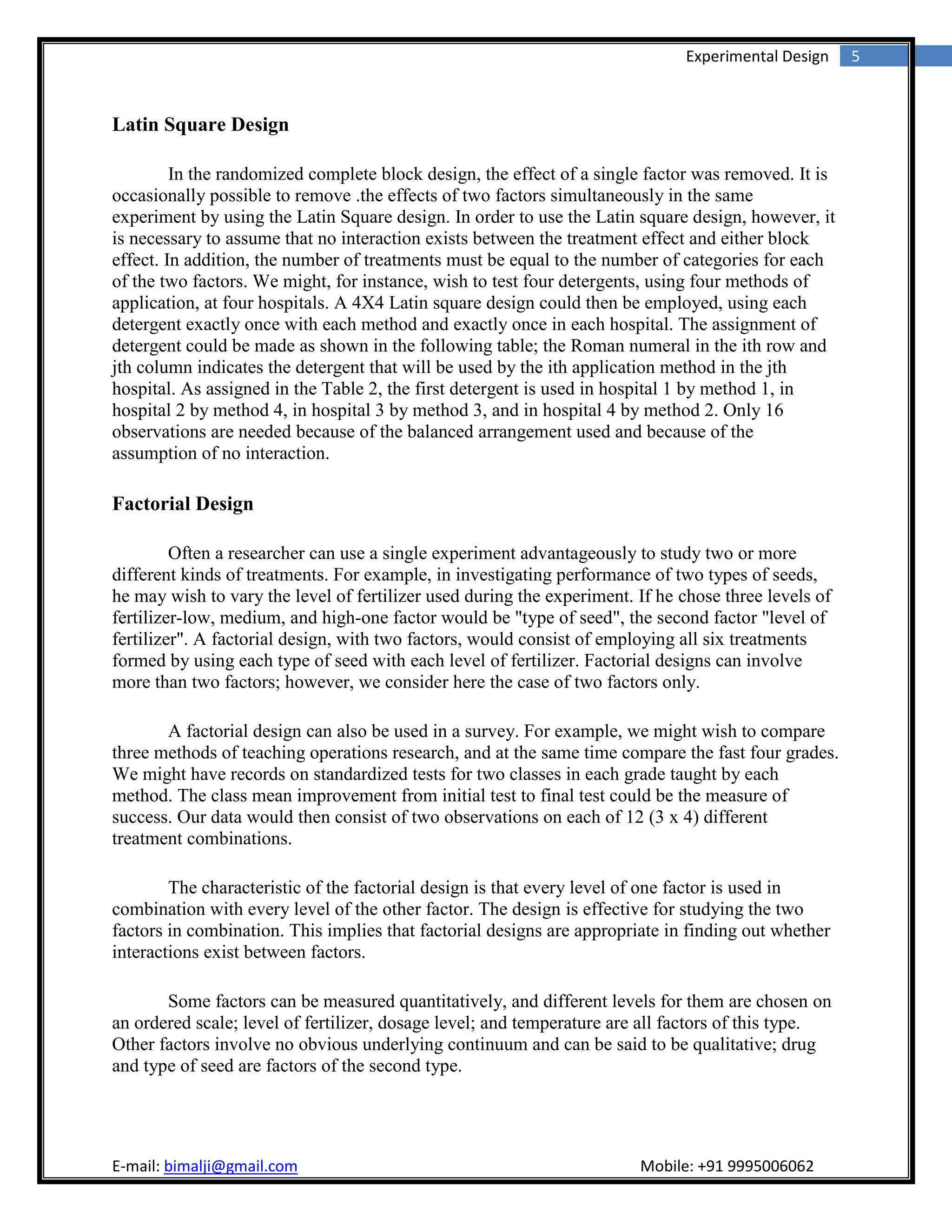 Experimental design | DOCX | Physics | Science